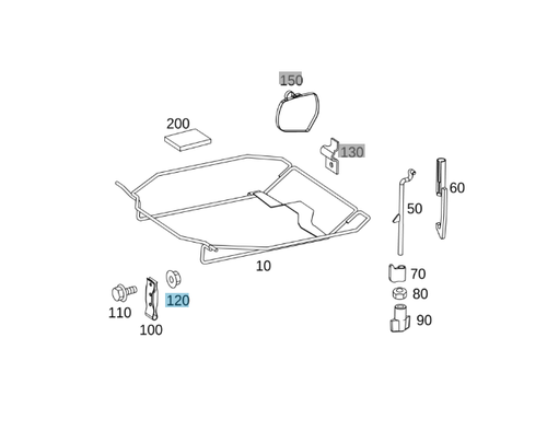 2x Genuine Mercedes Sprinter Nut to Spare Wheel Carrier N000000003175 ...