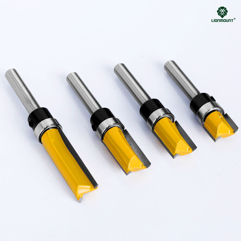 1/4 Shank Straight Flush Trim Router Bit Set Template/Pattern Cutter 1 ...