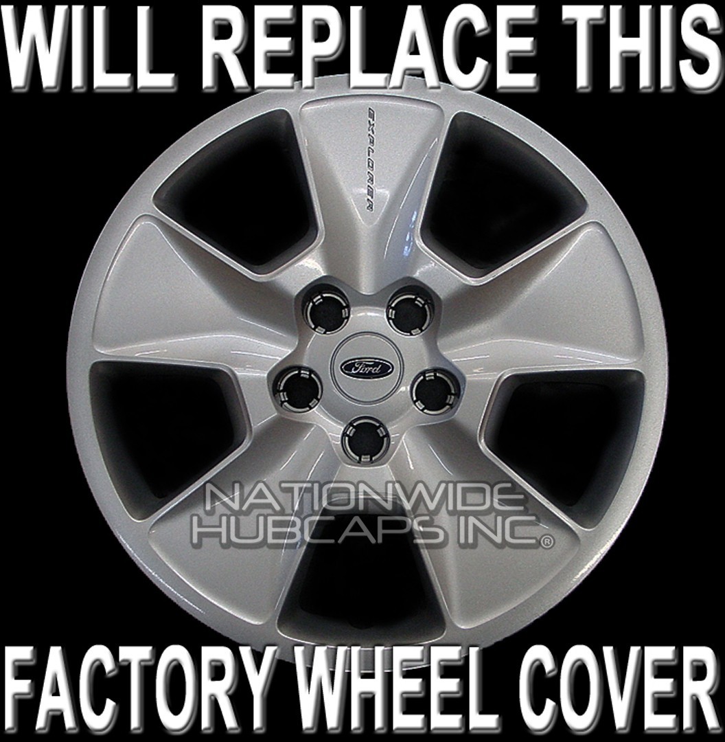 2011-2015 Ford Explorer 17" CHROME Wheel Covers Rim Hub Caps 5 Spoke ...