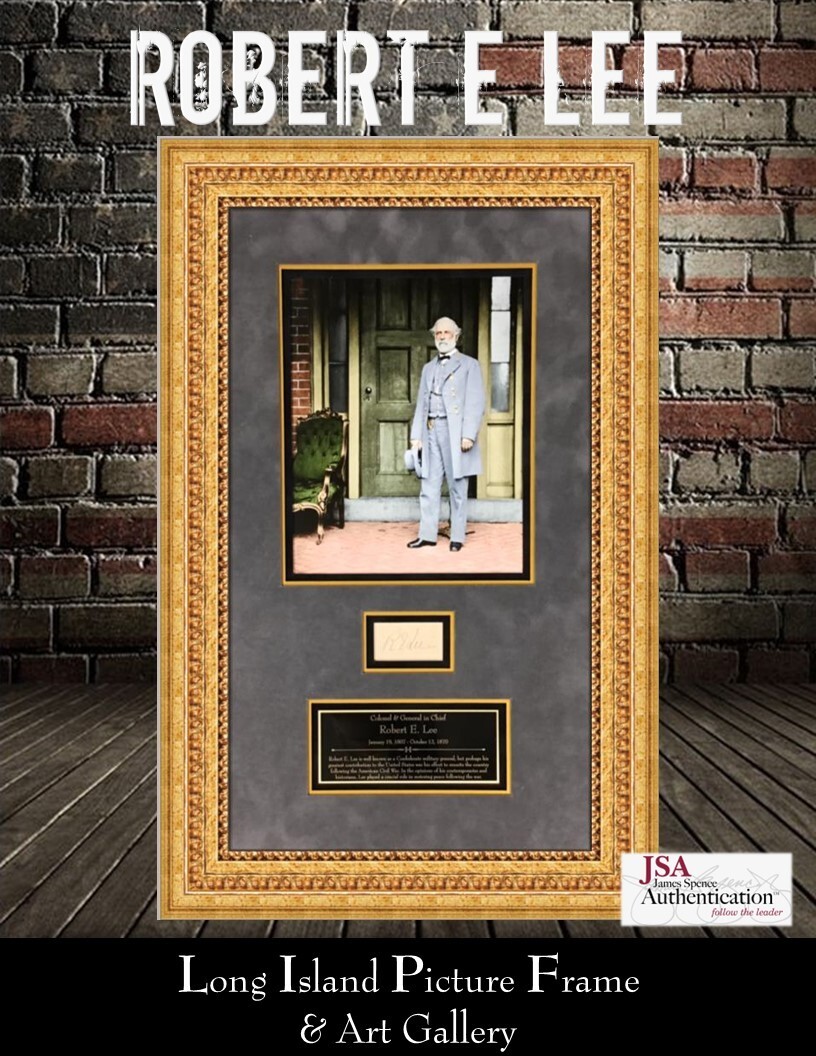 General Robert E Lee Signed Cut Signature Custom Framed JSA LOA | eBay