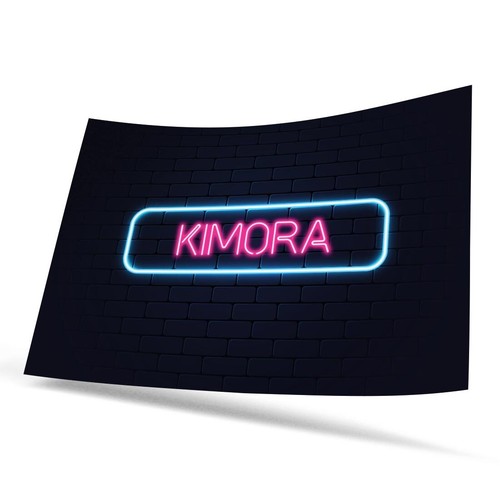 Poster A1 Neon Sign Design Kimora Name #353178 | eBay UK