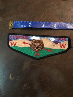 CHUMASH Lodge 304 Order of the Arrow Flap Boy Scout WWW Grizzly Bear ...