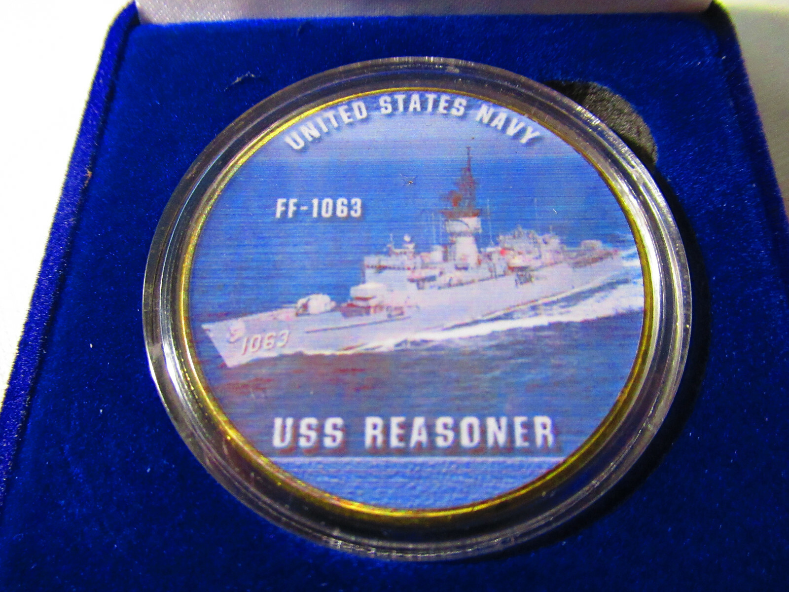 US NAVY - USS REASONER FF-1063 Challenge Coin w/ Presentation Box | eBay