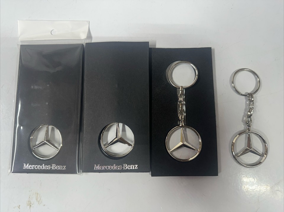 Mercedes Benz Chrome Silver Metal Car Keychain Keyring Key Chain | eBay