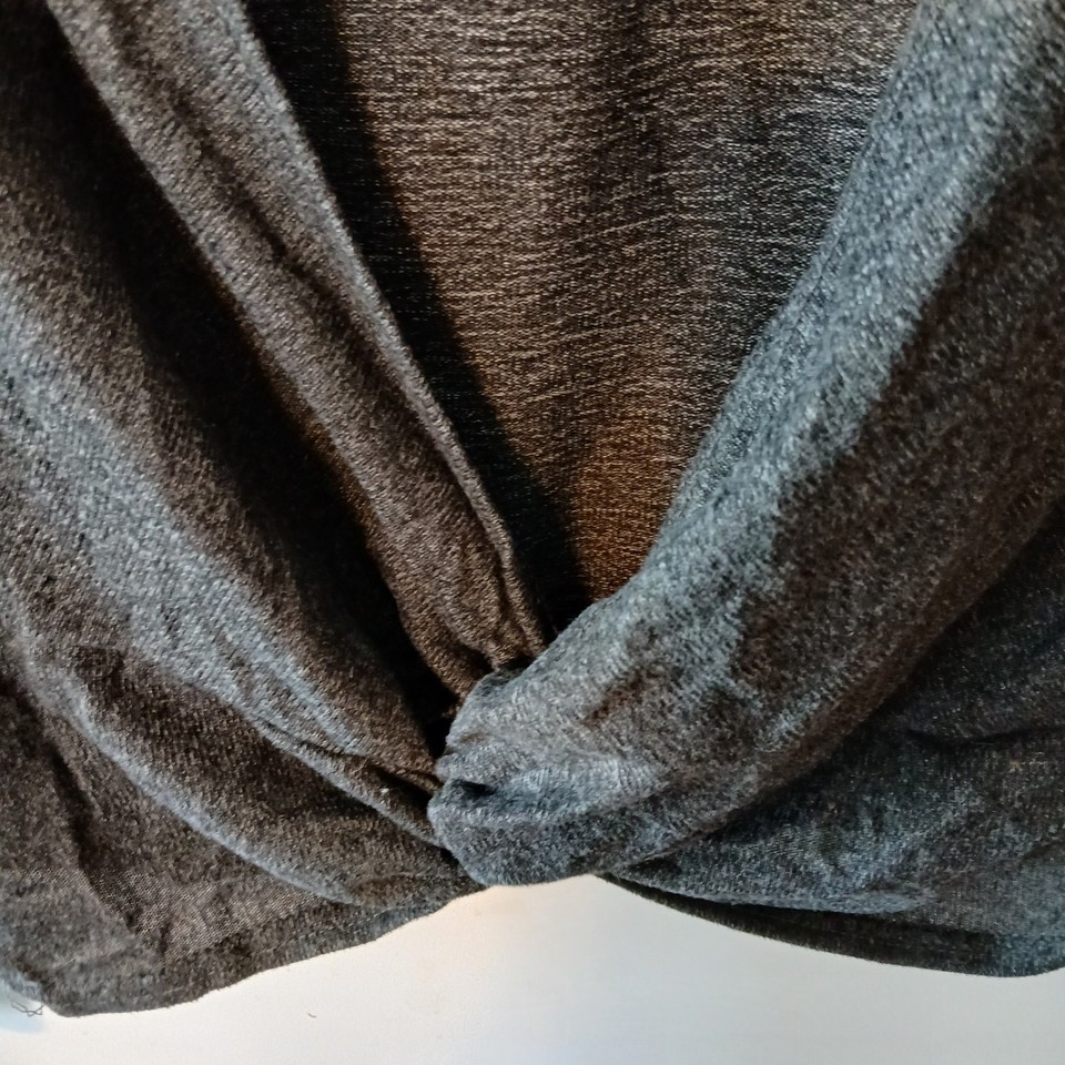 Pretty light or dark Gray Top With Knot Front NWT | eBay