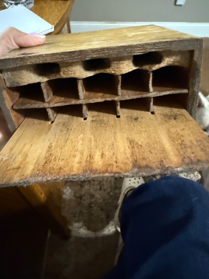 Antique Wooden Straight Razor Display Case | 18 Slot Vintage Barber ...