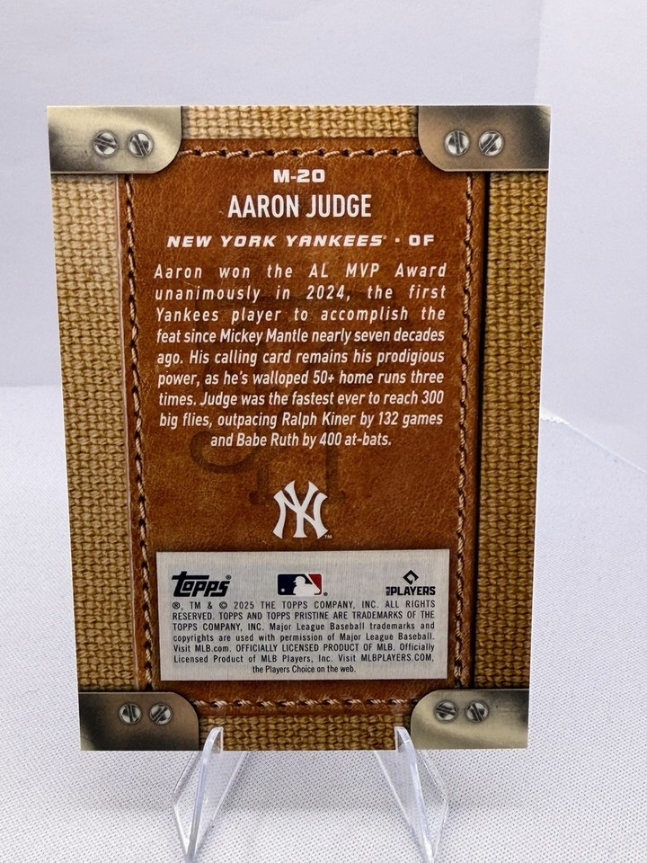 2025 Topps Pristine Monogram SSP Case Hit Aaron Judge New York Yankees ...
