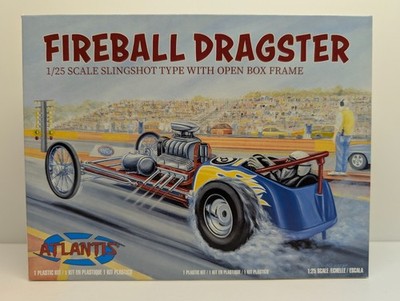 Atlantis Models Fireball Dragster 1:25 Slingshot Type w/Open Box Frame ...