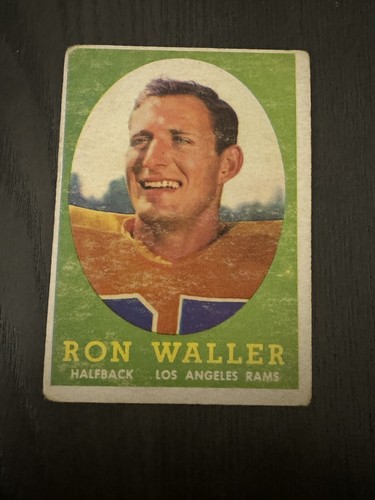 1958 Topps #72 RON WALLER Los Angeles Rams Football Card | eBay