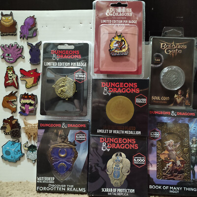 Dungeons And Dragons Official Collectible Pins Figures Badges And Coins ...