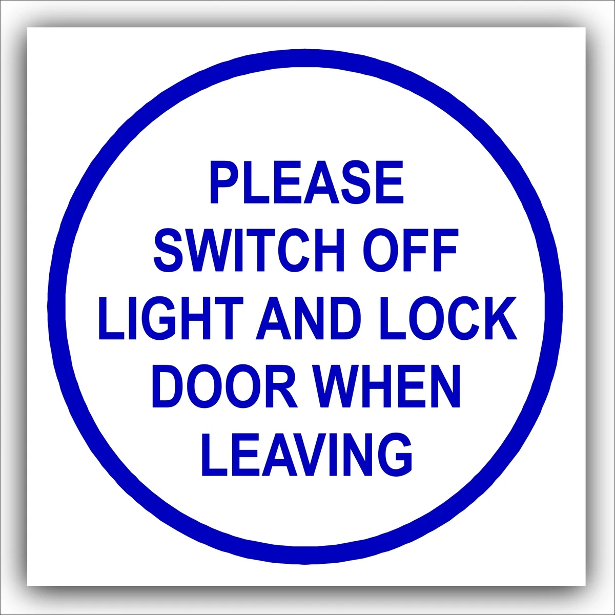 Light Switch Off Signs