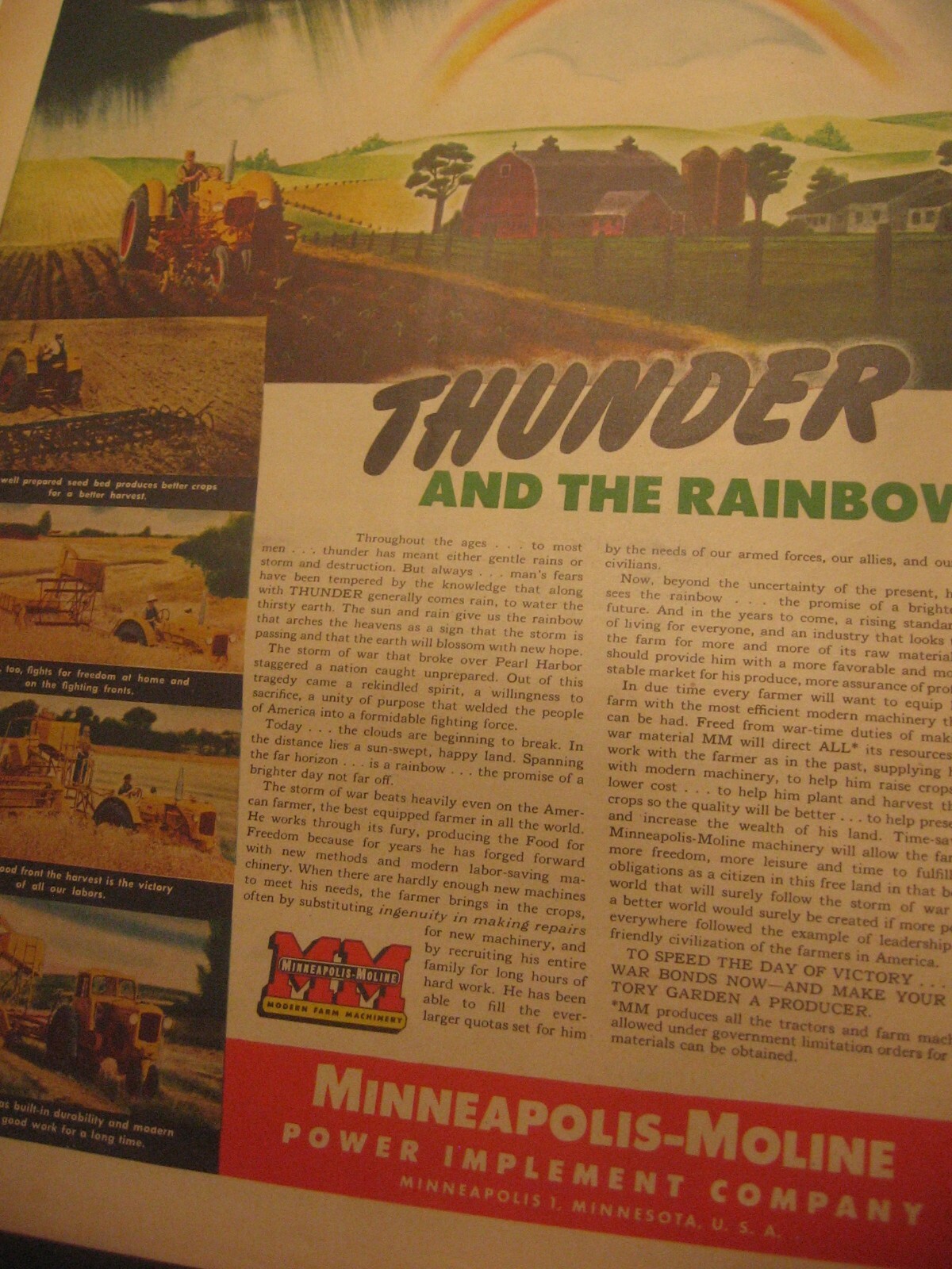 Cappers Farmer Magazine may 1944 Vintage Print Ad Minneapolis moline | eBay
