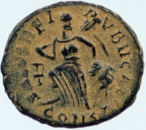 ARCADIUS 388AD Christian Symbol Victory Angel Genuine Ancient Roman ...