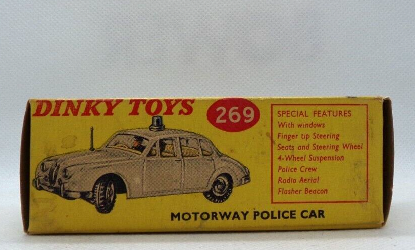 Dinky Toys Motorway Police Car #269 Vintage w/Original Box Diecast ...