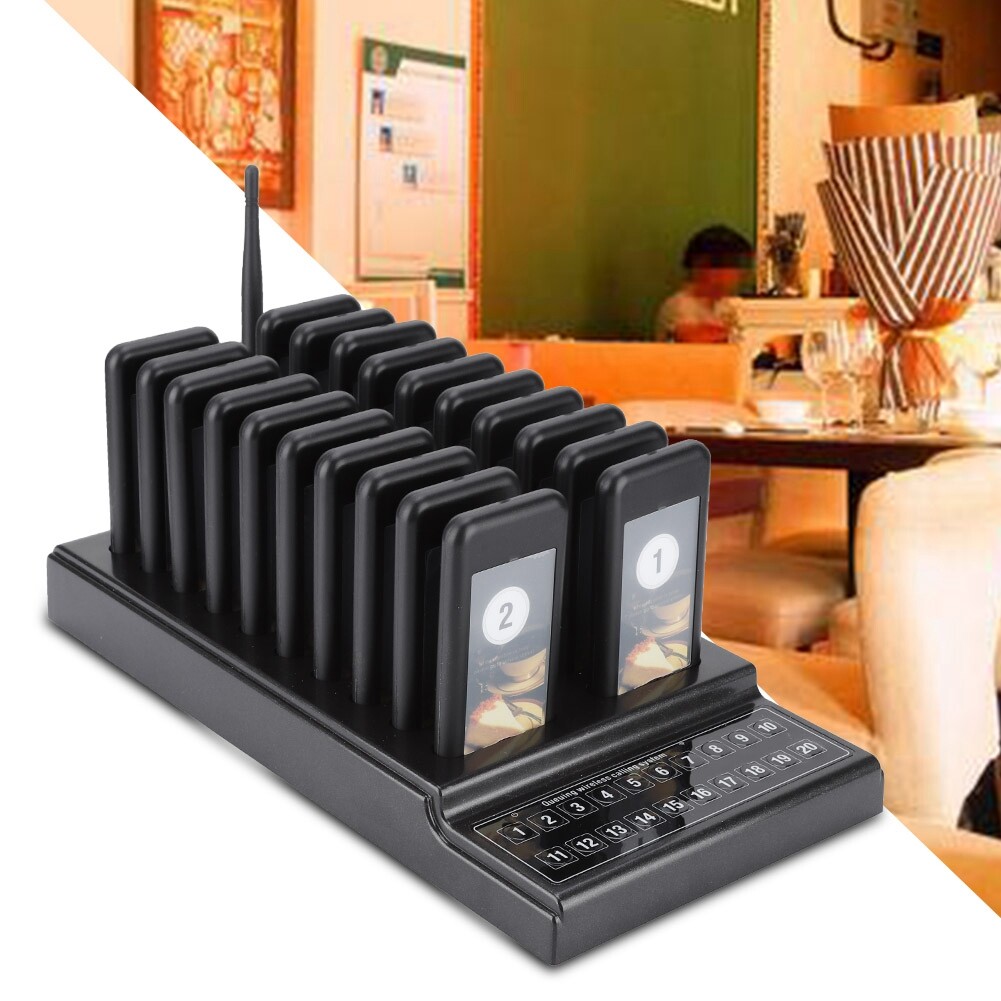 20 Channels Restaurant Pager Waiter Calling System Wireless Paging ...