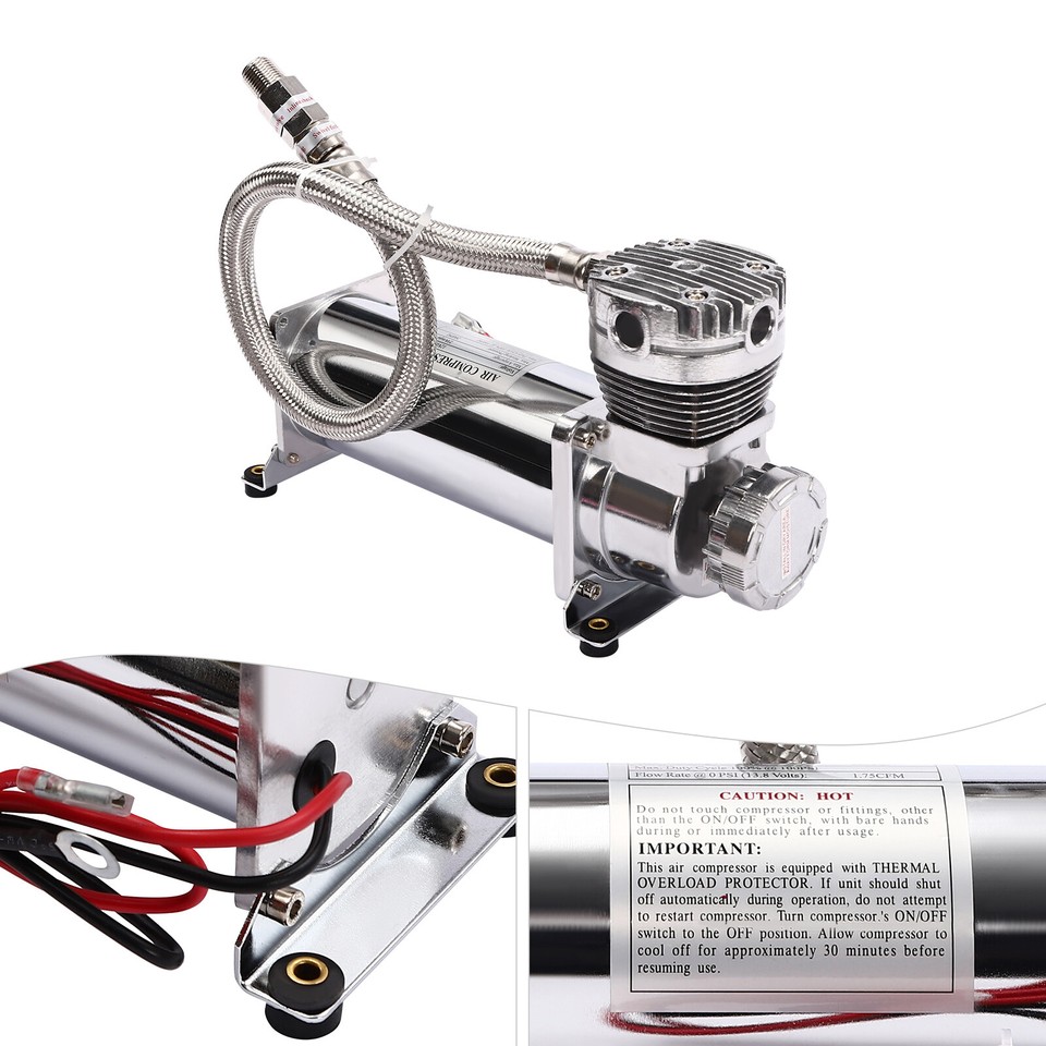 Portable Air Ride Suspension Compressor Air Compressor Kit Heavy Duty ...
