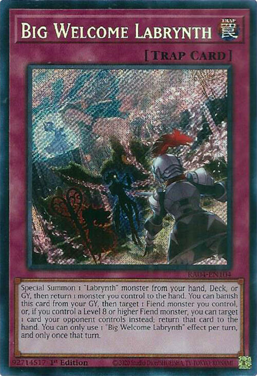 Big Welcome Labrynth (Secret Rare) RA04-EN104 Quarter Century Stampede ...