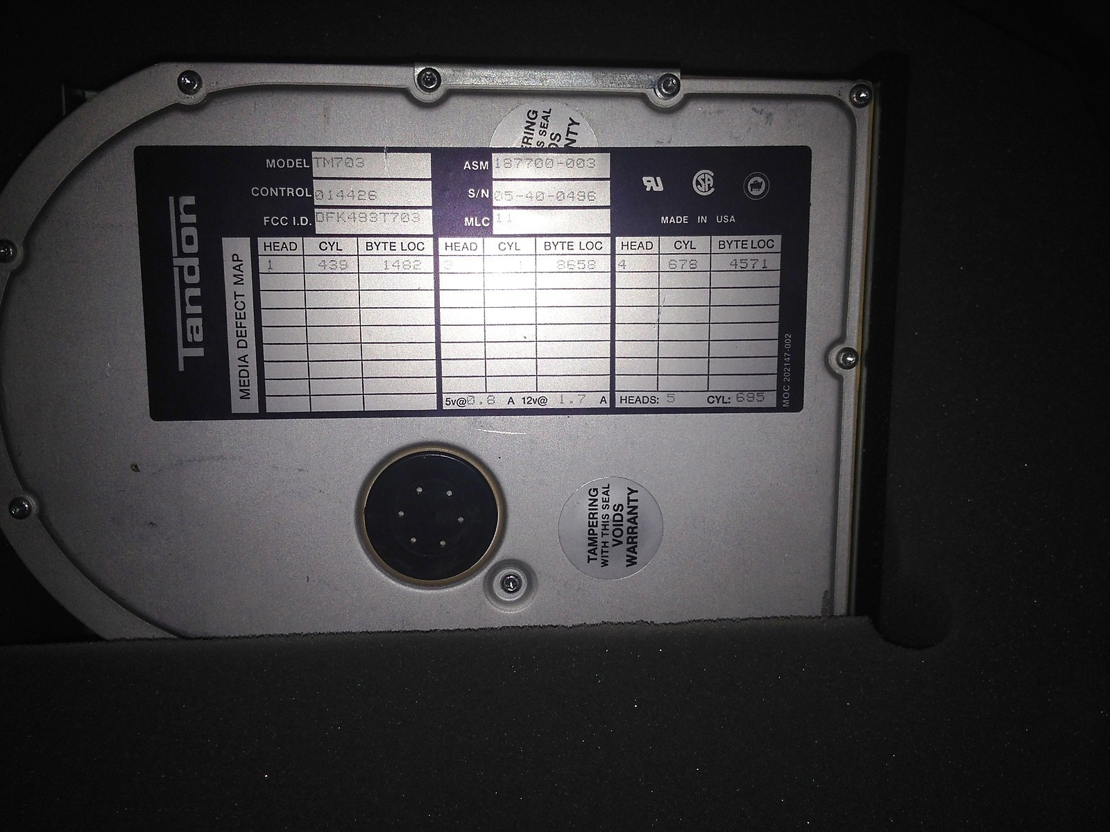 Vintage Tandon Computer Drive Model TM703 - Untested - VGC | eBay