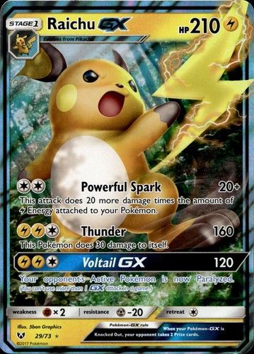 Raichu GX #29 Pokemon Shining Legends | eBay Australia
