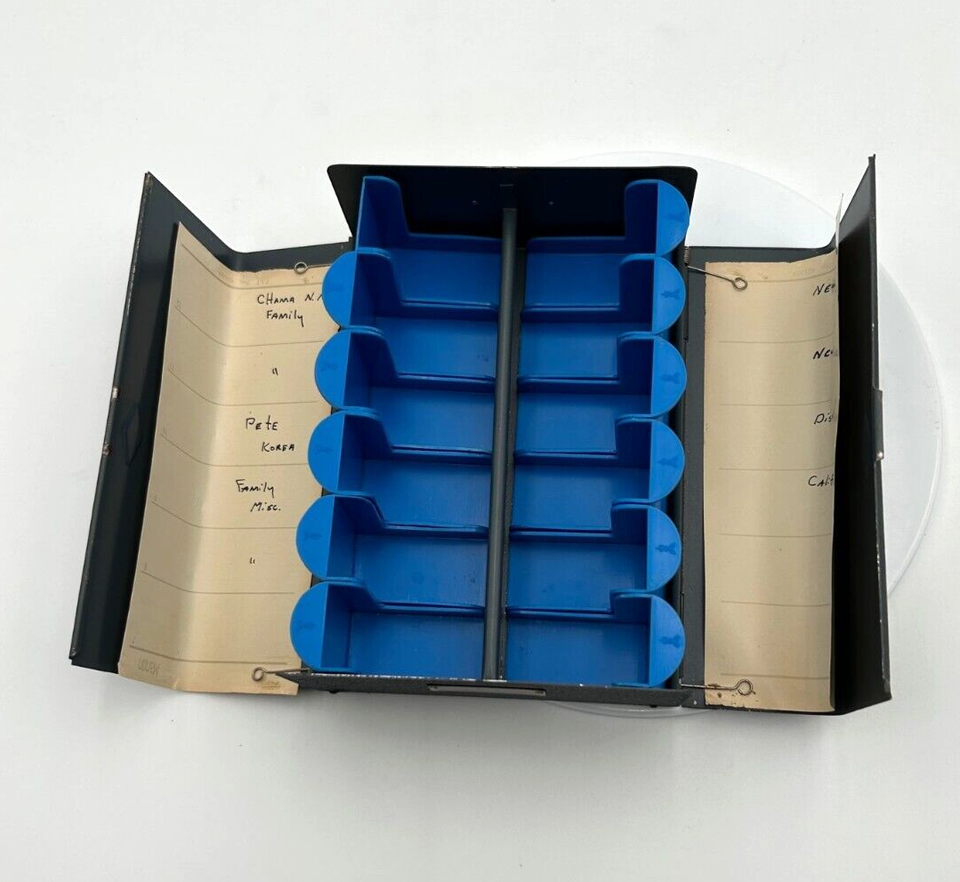 Vintage Miura Tokyo Japan 35mm 2x2 Photo Slides Storage Metal Box Case ...
