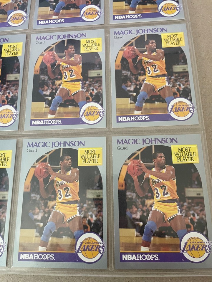 Magic Johnson 1990 NBA Hoops card. 9 card lot | eBay
