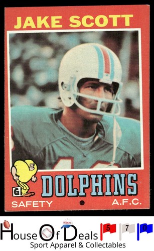 1971 Topps #211 Jake Scott Miami Dolphins Vintage Football Card | eBay