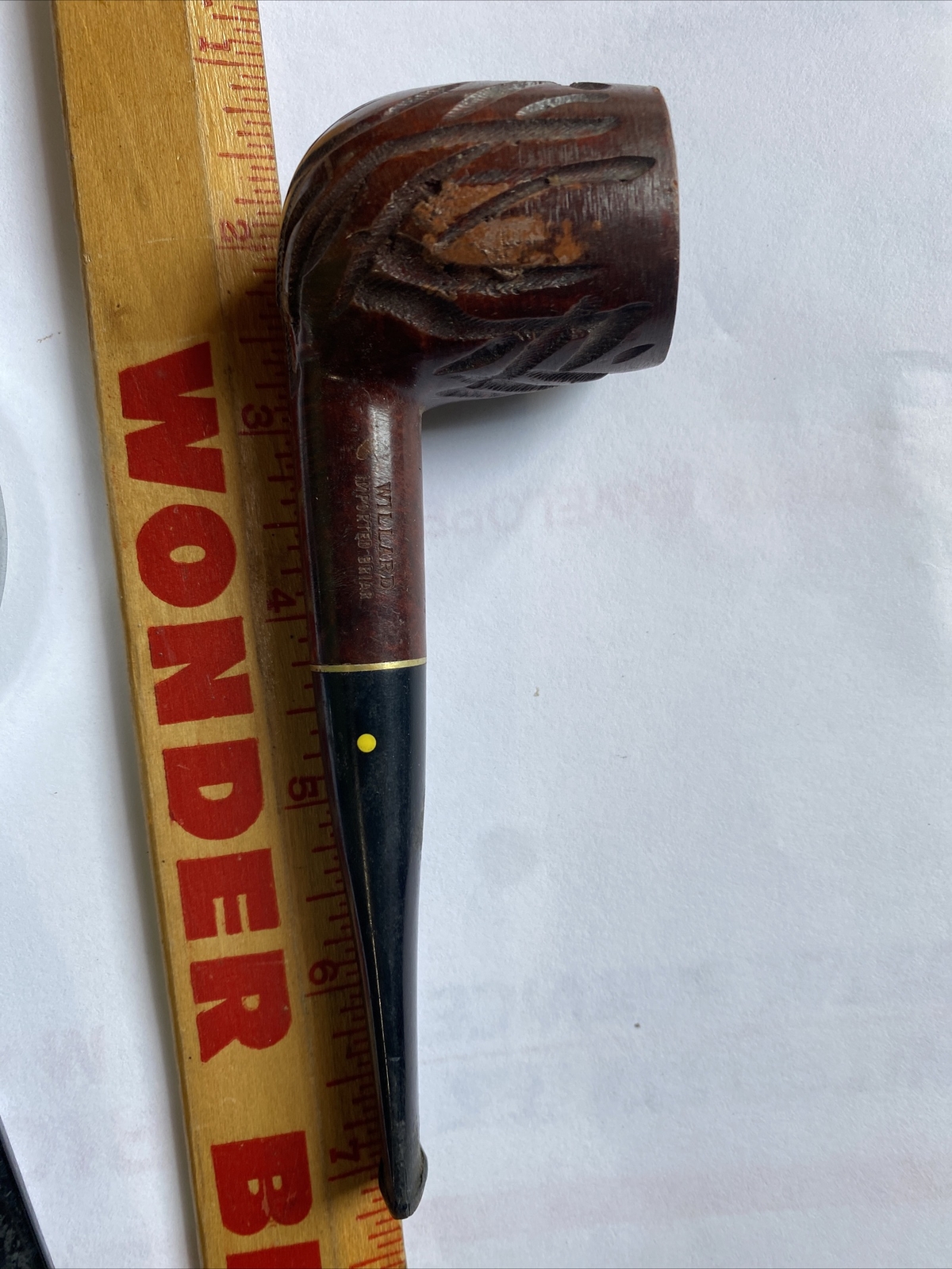 Willard Imported Carved Briar Silver Band Billiard Tobacco Smoking Pipe ...