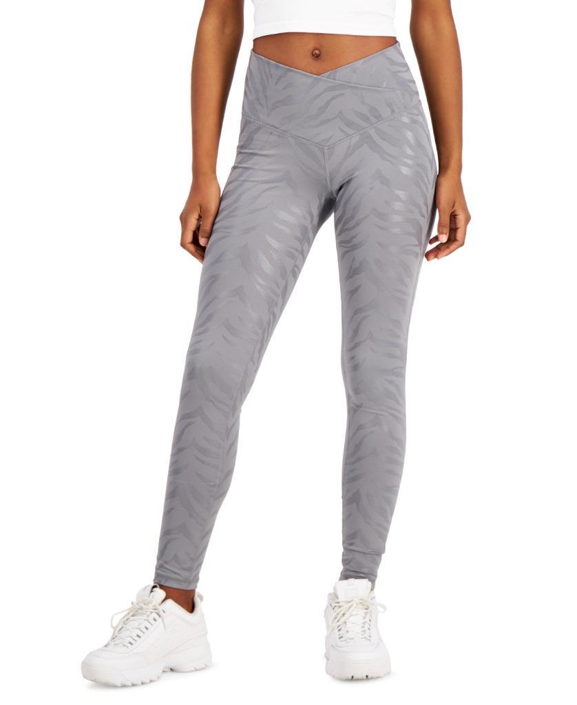 Jenni Women's Shine Tiger Crossover Full Length High Rise Legging Size ...