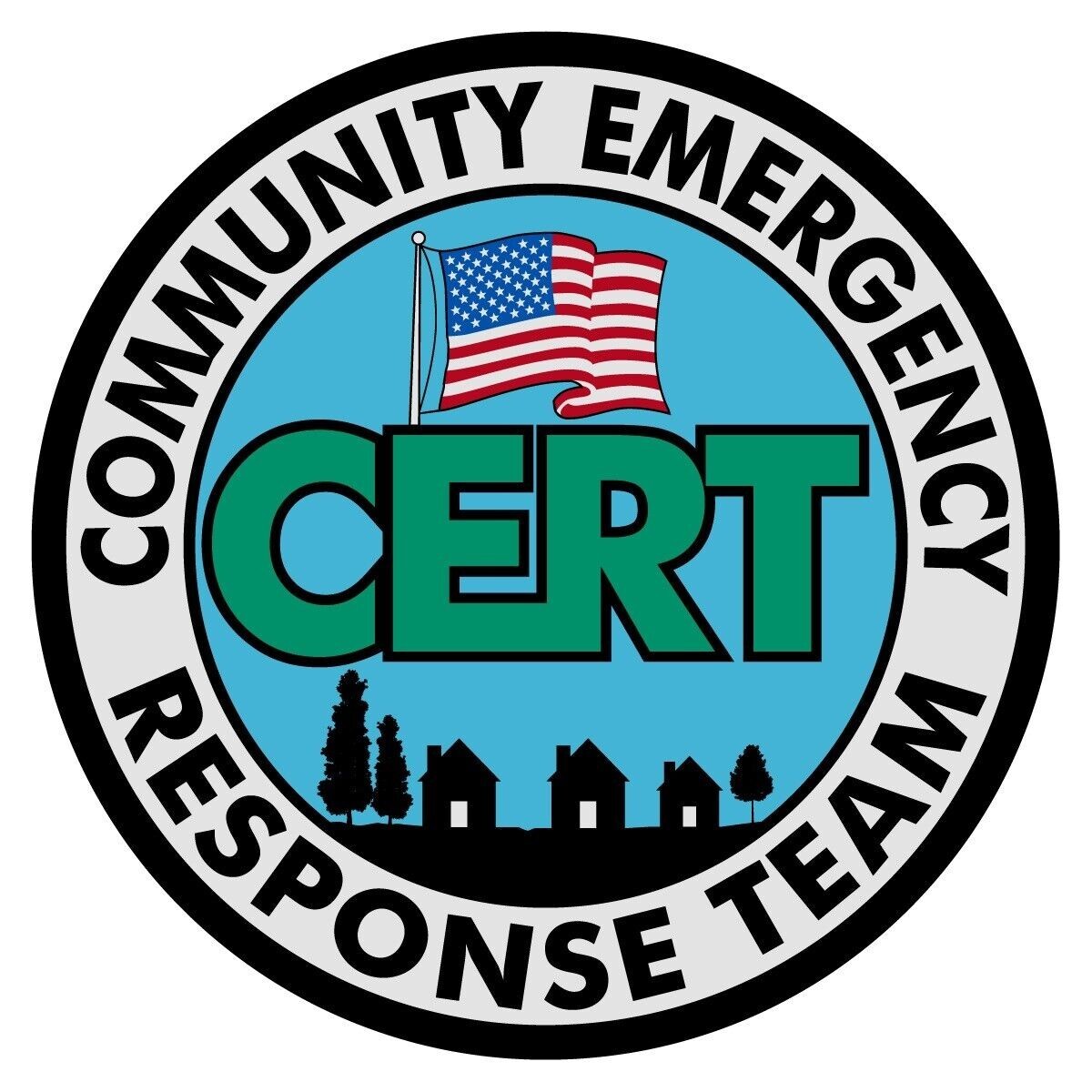 2 Inch Non-Reflective Round CERT Community Response Team Logo Vinyl ...