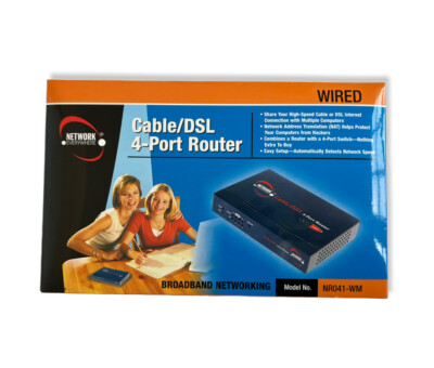 Network Everywhere NR041-WM Wired Cable DSL 4 Port Router Broadband ...