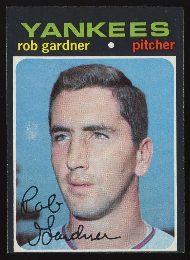 1971 Topps Rob Gardner #734 New York Yankees Baseball Card High Number ...