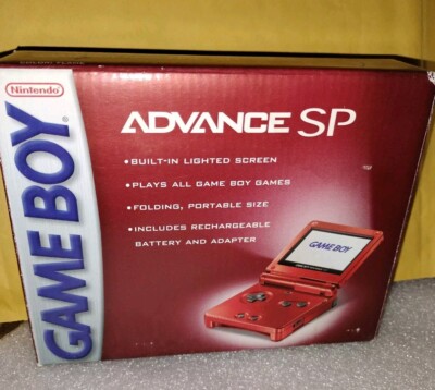 Nintendo Game Boy Advance SP - Flame Red Box And Inserts Only No ...