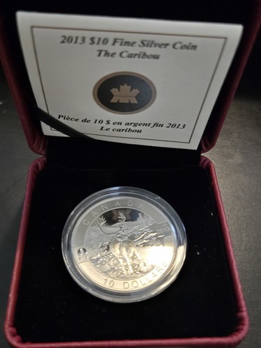 2013 .9999 Fine Silver Canadian Proof Coin THE CARIBOU w Box&COA | eBay
