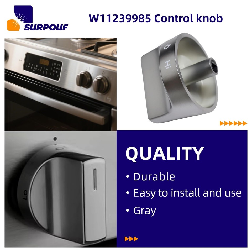 W11239985 Control Knob W10850015 W11032553 Compatible with Whirlpool ...