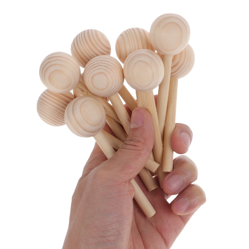 10pcs Unfinished Wood Craft Wooden Diy Supplies Wooden Bead Sticks ...