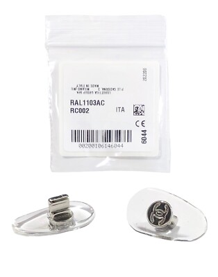 Chanel Nose Pads Fits Sunglasses Eyeglasses Clear/ Silver Genuine PUSH ...