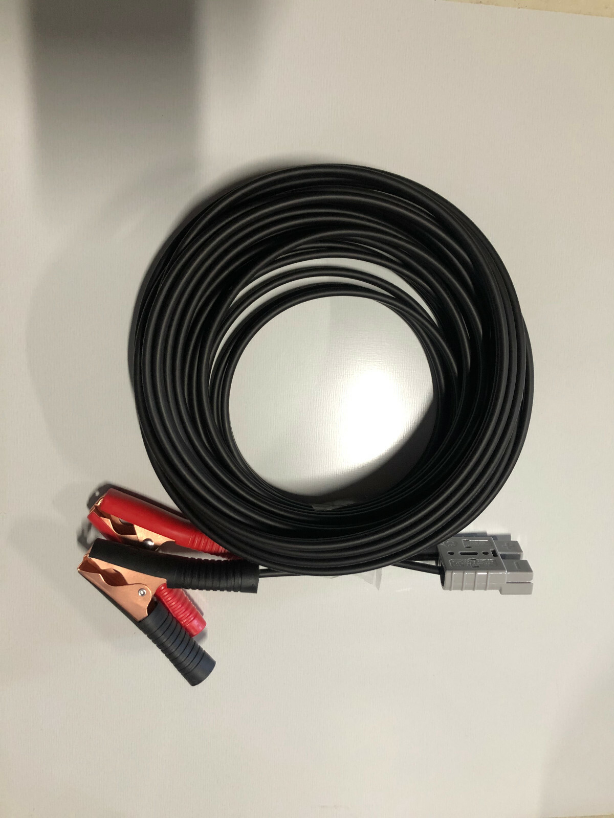 10M 4MM TWIN DC SOLAR CABLE WITH ANDERSON STYLE PLUG 90MM BATTERY CLIP ...