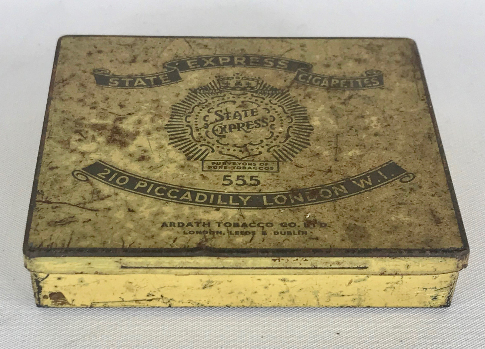STATE EXPRESS CIGARETTES 555 TIN METAL CONTAINER HINGED ROYAL WARRANT ...
