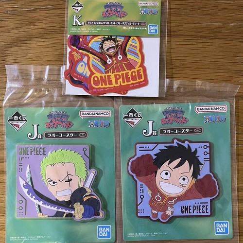One Piece Luffy Zoro Sticker Coaster Set Official Anime Merchandise | eBay