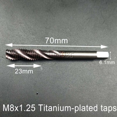 Metric Machine Taper HSS M8 x1.25 mm Spiral tap Thread Tap Cutting ...