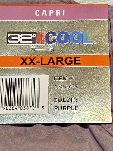 NWT Women's 32 Degree Cool Capri Pant Color Faded Purple Size XXL | eBay