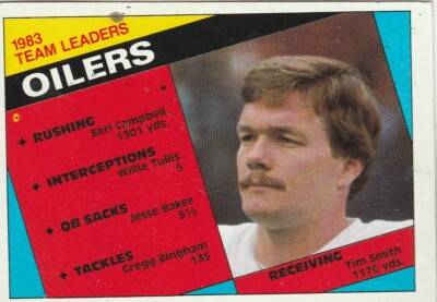 FREE SHIPPING-MINT TO NRMINT-1984 Topps #73 Tim Smith OILERS TEAM ...