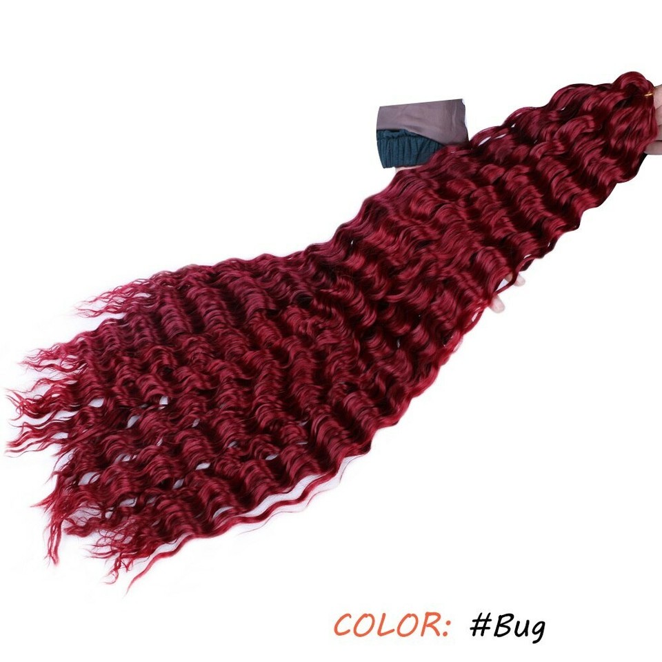 32 Inch Synthetic Deep Wave Hair Crochet Braids Wave Braiding Hair ...
