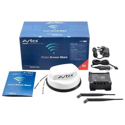 AVTEX AMR985 MOBILE 4G WIFI INTERNET ROUTER FOR CARAVAN CAMPERVAN ...