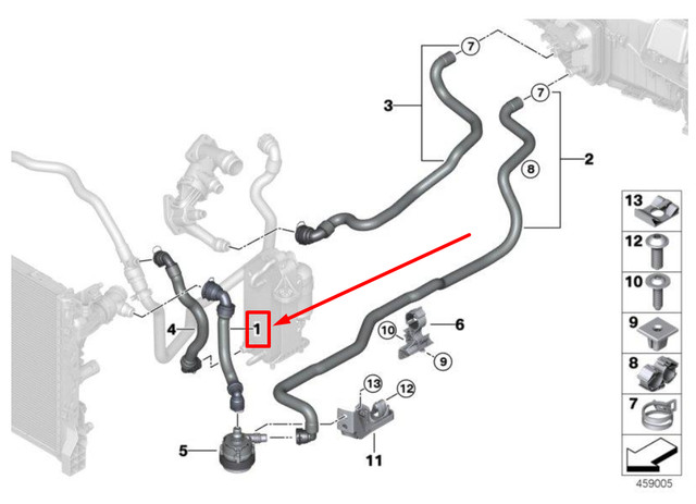 BMW 5 G30 COOLANT HOSE 9317614 64219317614 ORIGINAL for sale online | eBay
