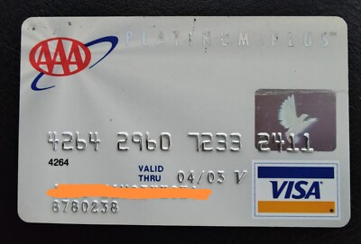 AAA PLATINUM PLUS credit card VISA 2003 | eBay