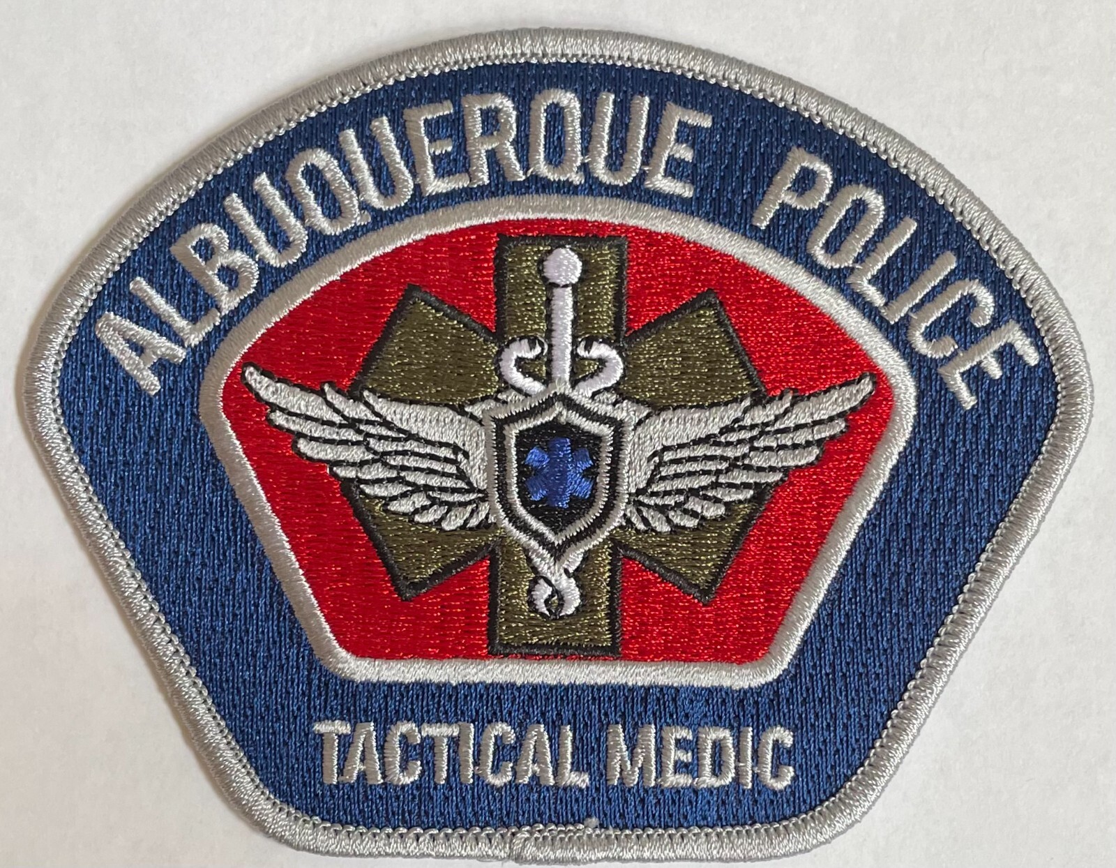 Albuquerque Police Department Tactical Medic Shoulder Patch Silver/Blue ...