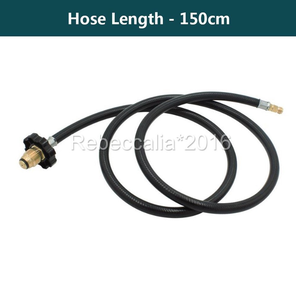 2X Caravan LPG Braided Gas Hose Pigtail Hand Wheel POL 1/4 Inverted ...