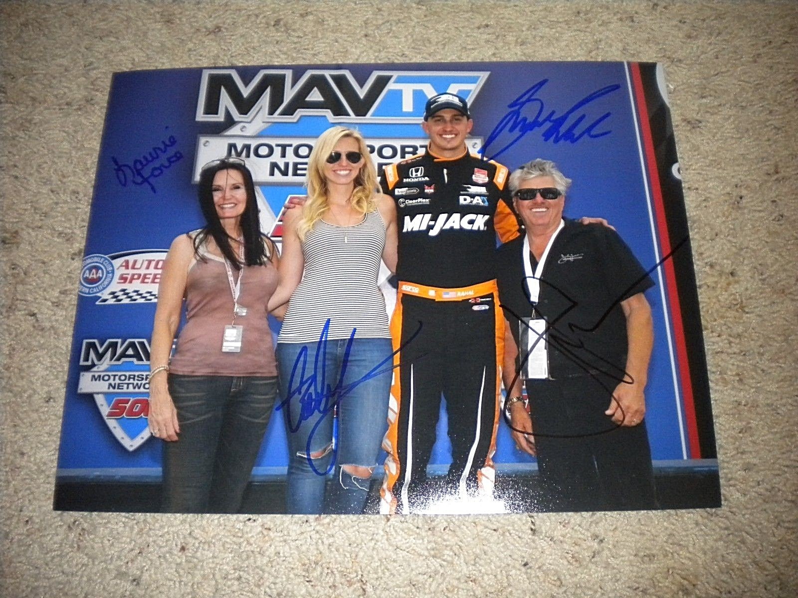 COURTNEY FORCE JOHN FORCE LAURIE FORCE GRAHAM RAHAL SIGNED 11X14 PHOTO ...