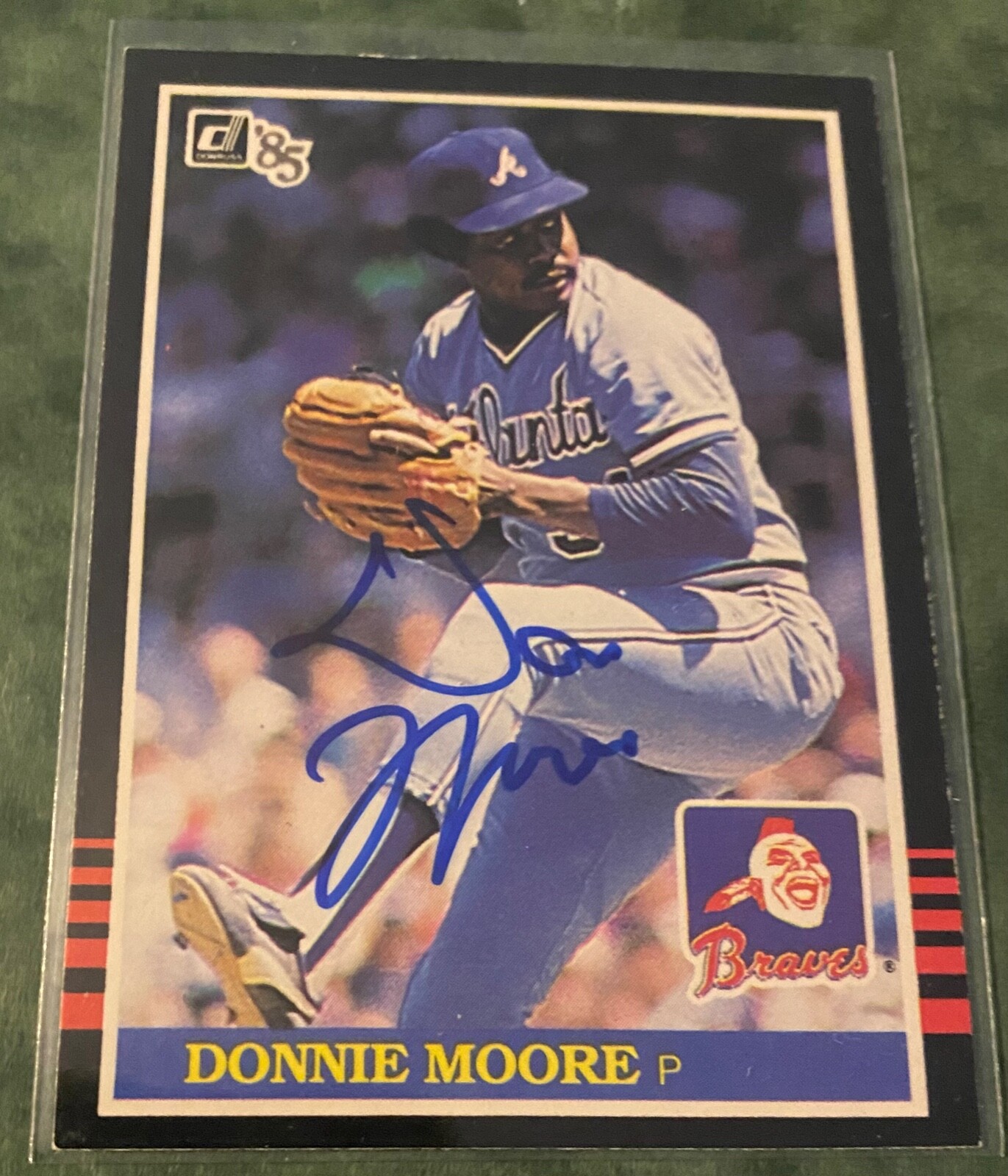 DONNIE MOORE SIGNED CARD 1985 DONRUSS BASEBALL CARD AUTOGRAPHED | eBay